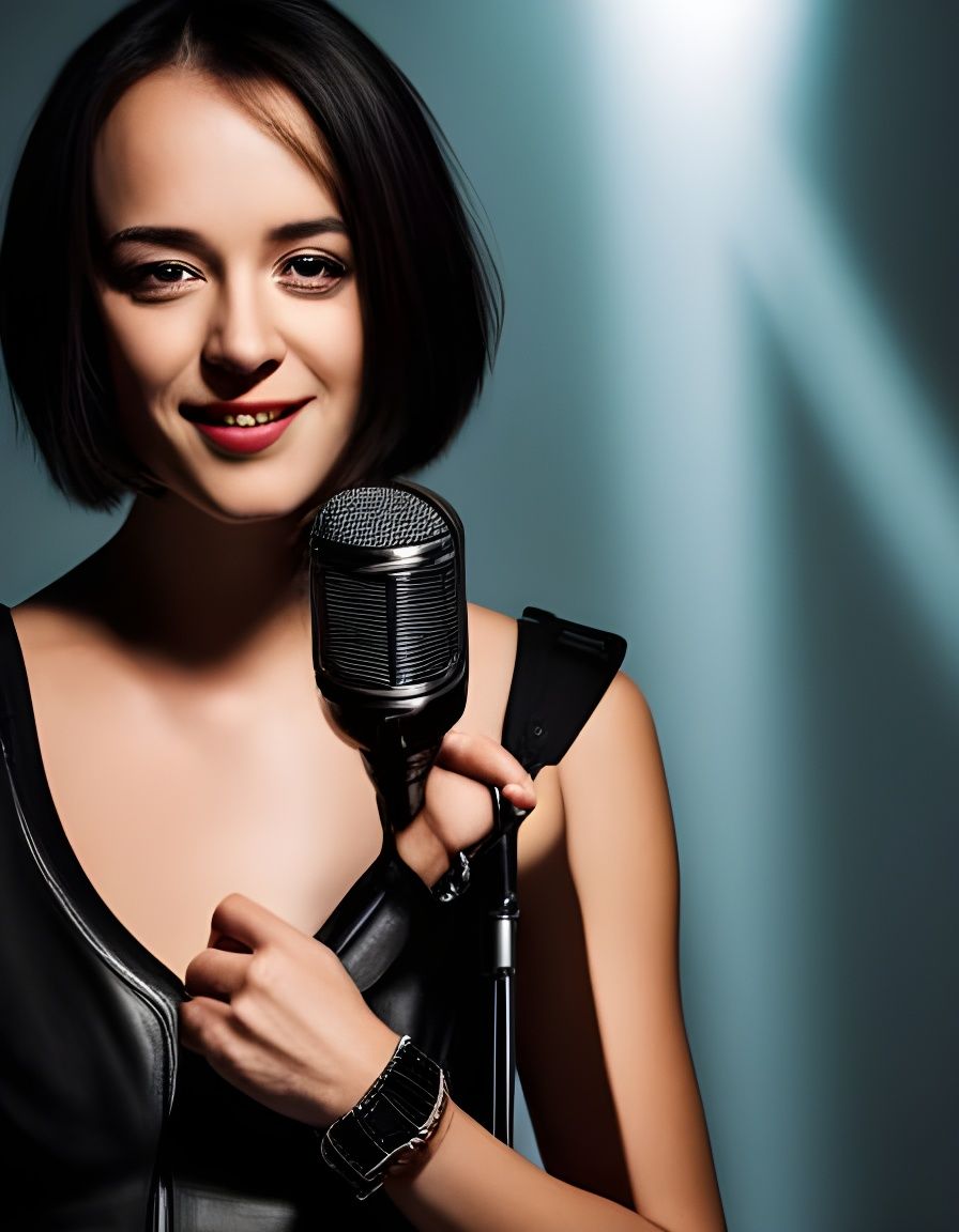 Alizée singing - AI Generated Artwork - NightCafe Creator