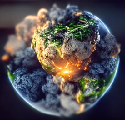 Earth exploding - AI Generated Artwork - NightCafe Creator