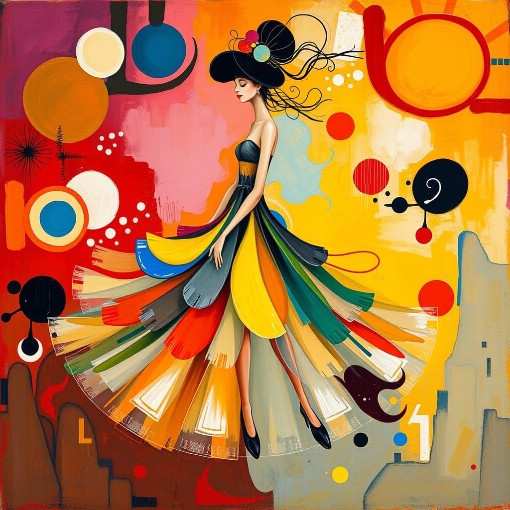 Surrealist Ballerina in Whimsical Abstraction - AI Art
