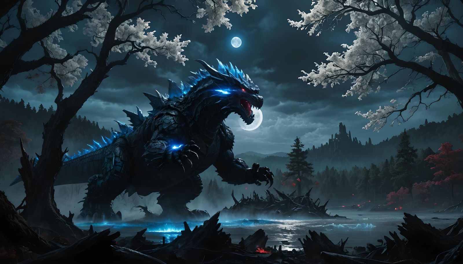 Godzilla (low res upscaled) - AI Generated Artwork - NightCafe Creator