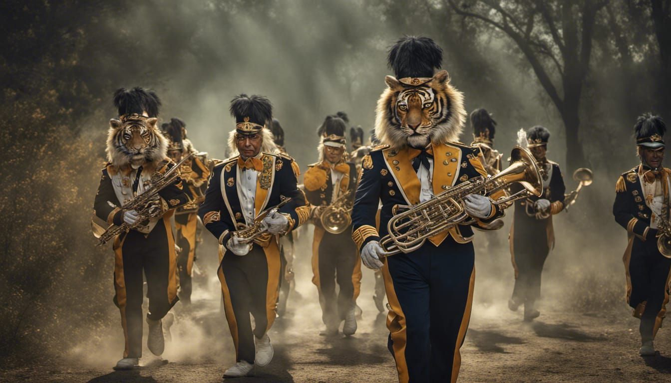 Tigers in the Marching Band - AI Generated Artwork - NightCafe Creator