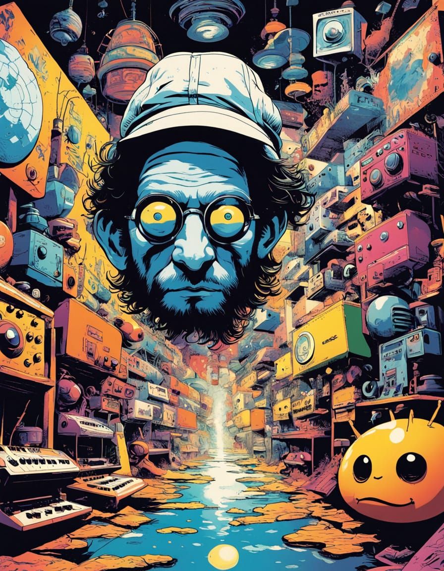 Laid-Back Chowder in Psychedelic Haven - AI Art