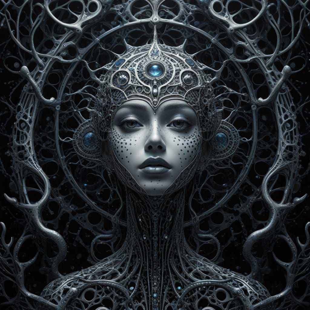 The Oracle 8 - Ethereal Deepsea Oracle in Cosmic Abyss