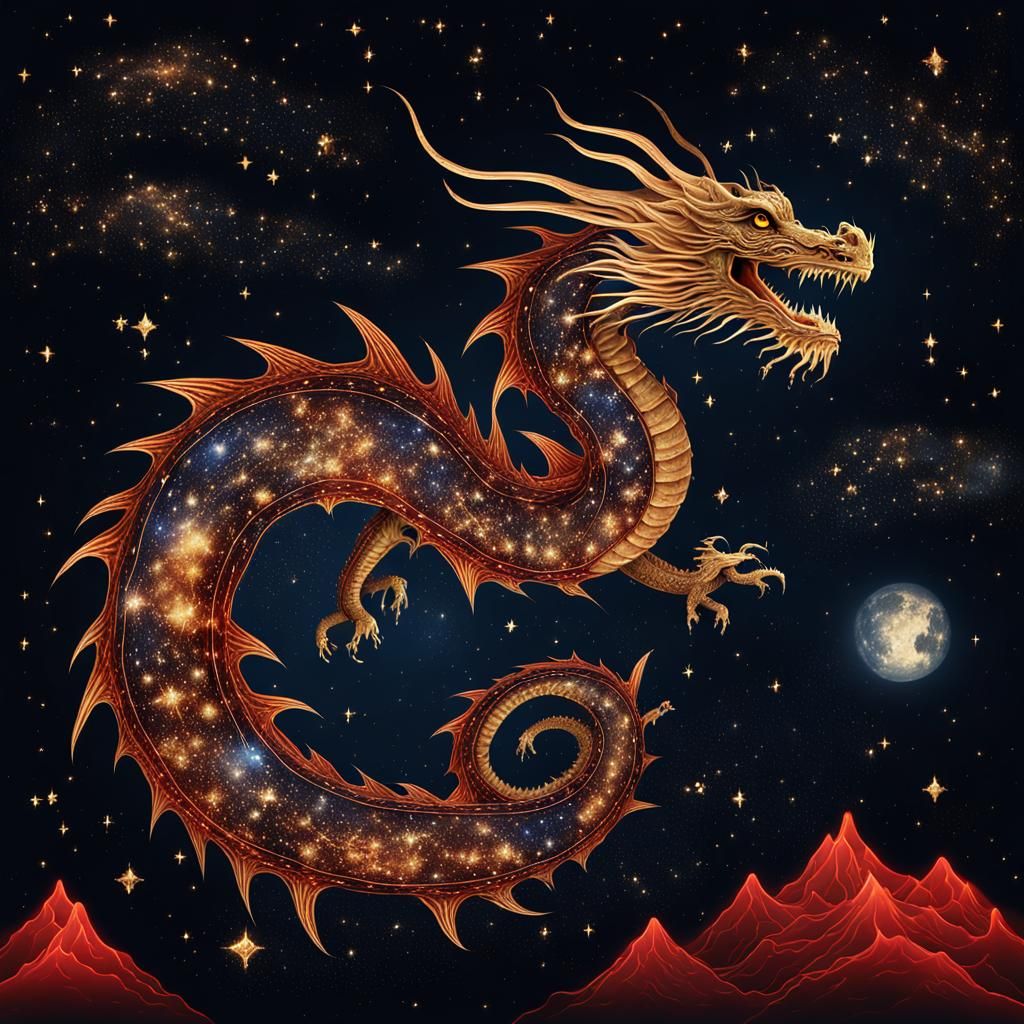 Dragon Constellation - AI Generated Artwork - NightCafe Creator