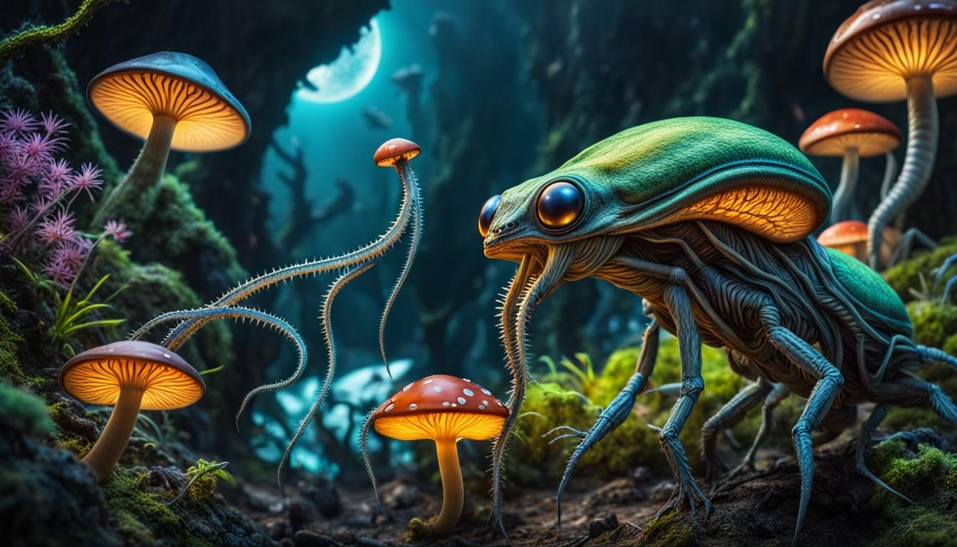 Alien world - AI Generated Artwork - NightCafe Creator