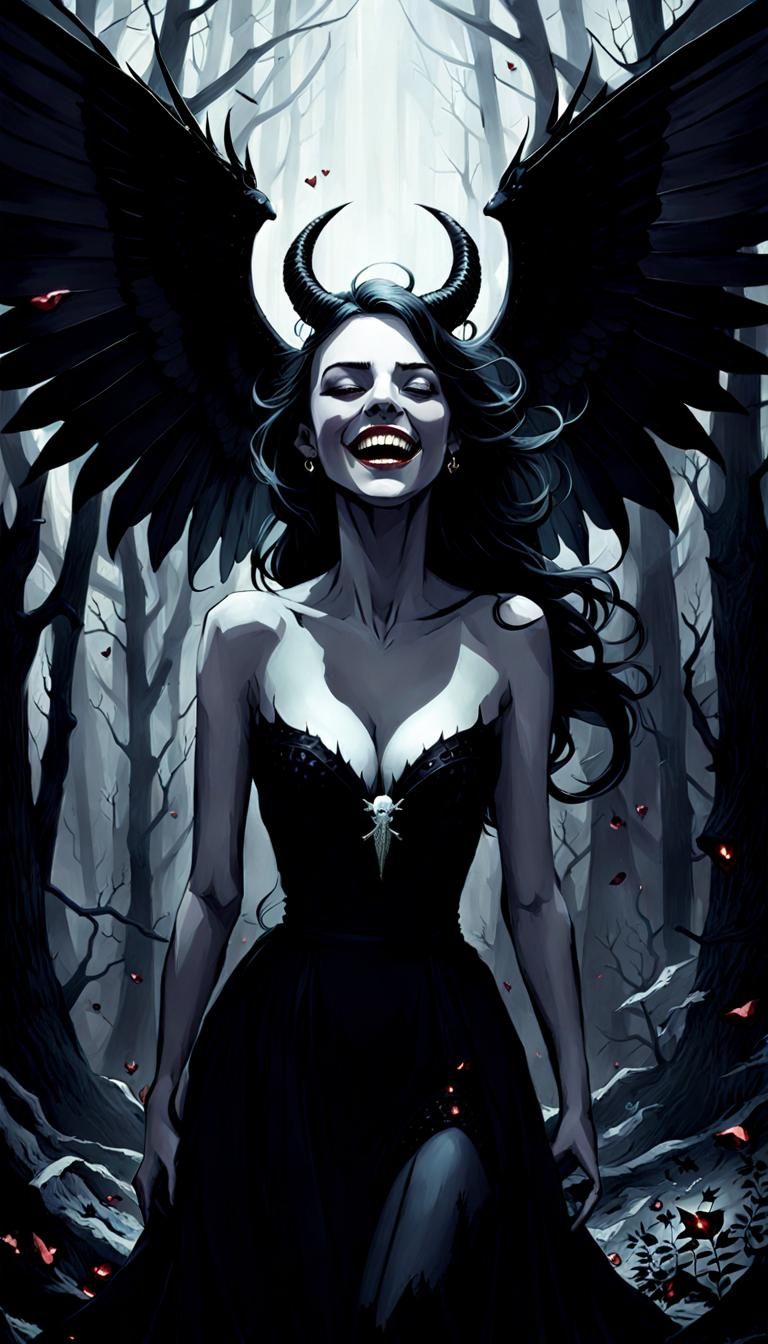 When she laughs the world cries - AI Generated Artwork - NightCafe Creator