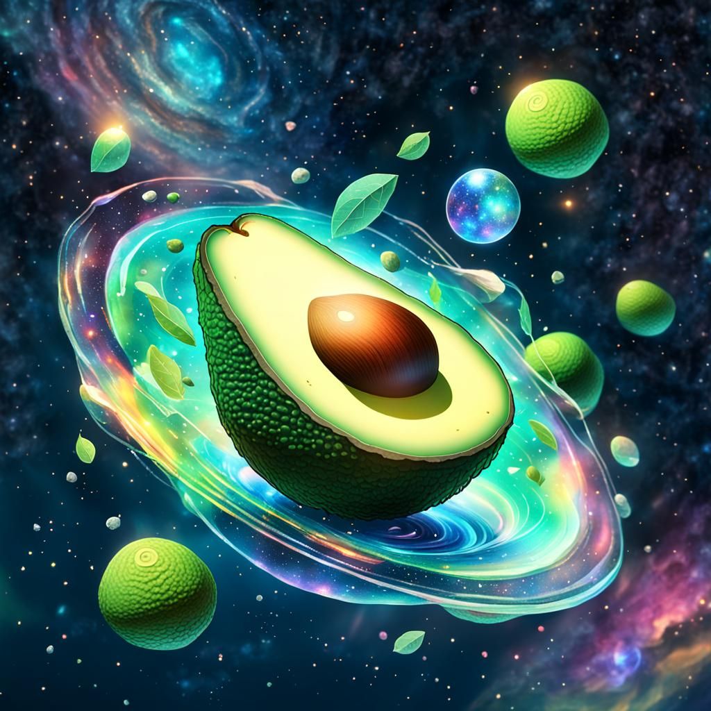 A avocado in space - AI Generated Artwork - NightCafe Creator