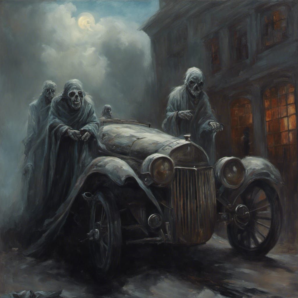 Haunted cars - AI Generated Artwork - NightCafe Creator