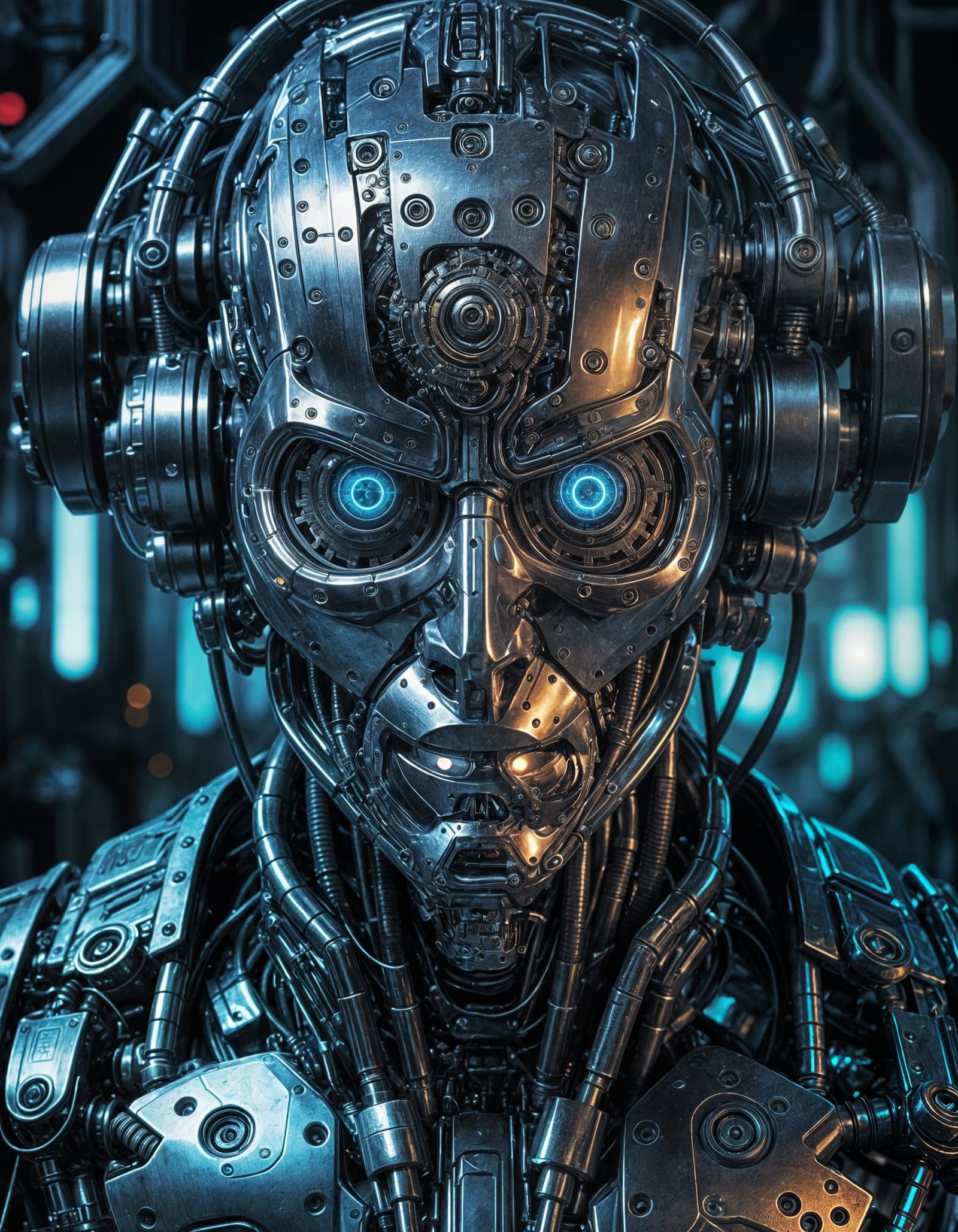 Ai doesnt have a sould ( ´ ` ) - Metallic Humanoid Visage