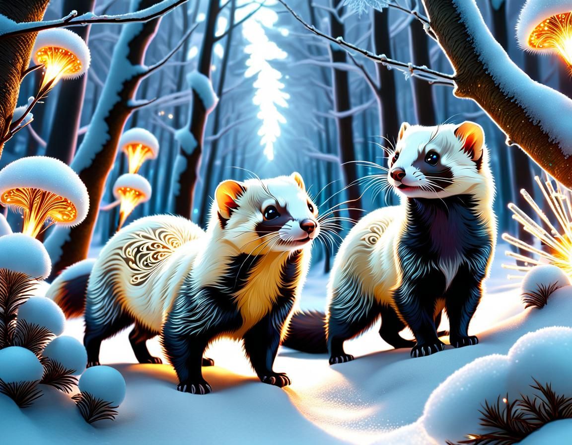 Filigreed ferrets - AI Generated Artwork - NightCafe Creator