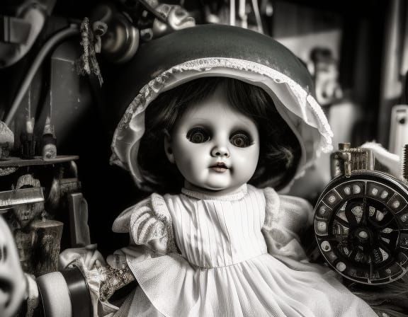 Creepy Mechanical Doll 4 - AI Generated Artwork - NightCafe Creator
