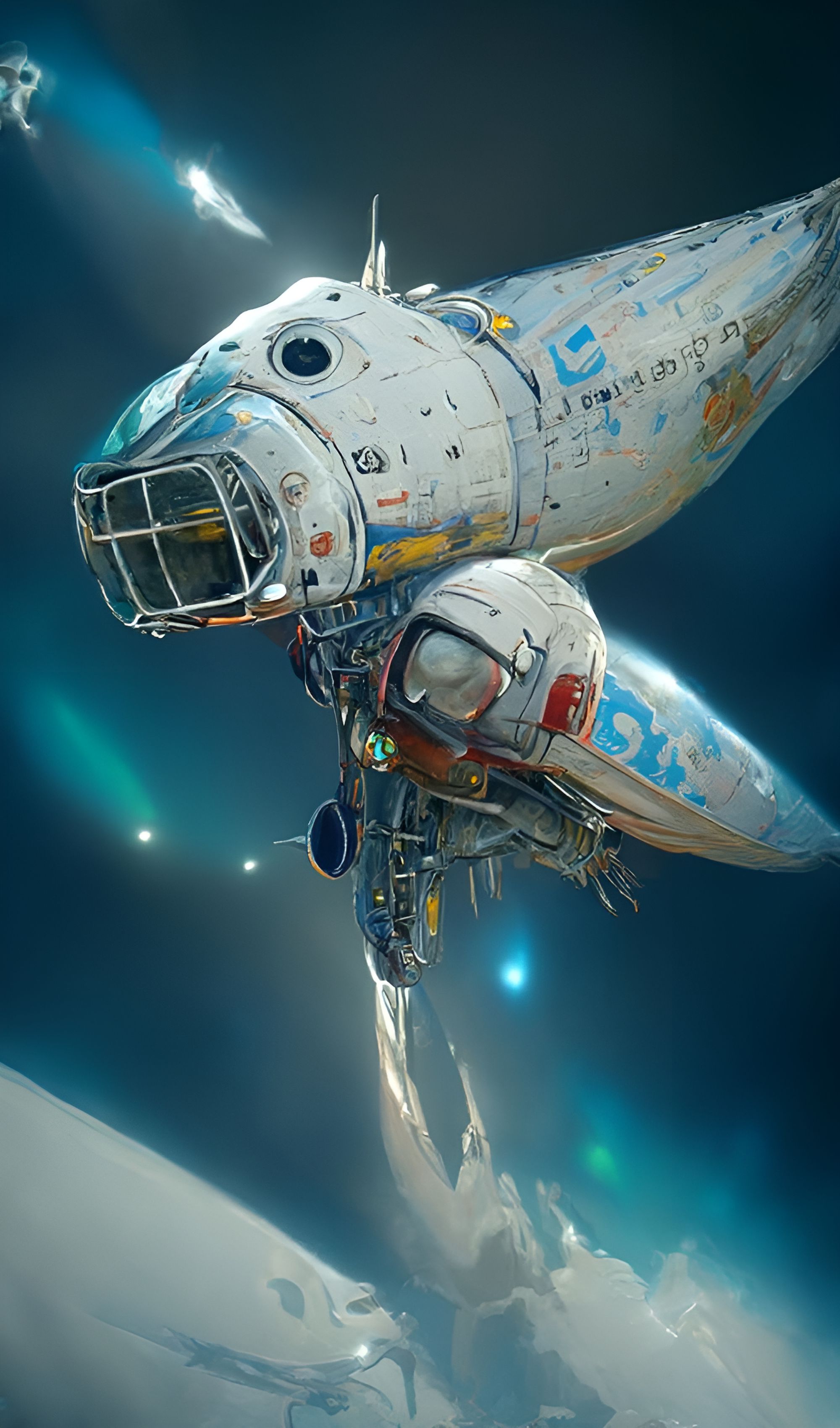 Starship "the mighty Fish" : r/nightcafe