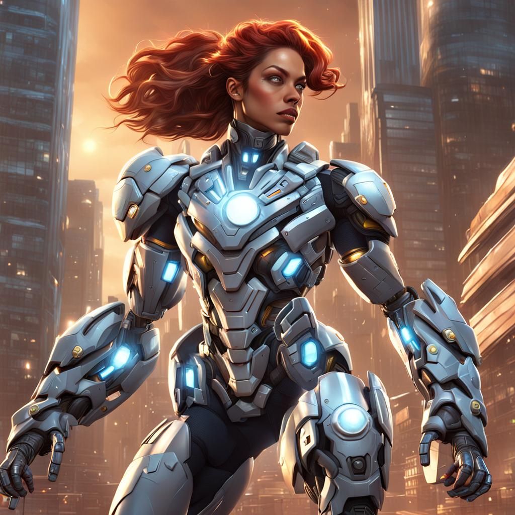 Video Game Cyborg Superhero - AI Generated Artwork - NightCafe Creator