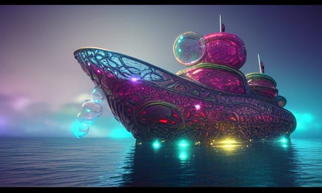 Bubbly Boating - AI Generated Artwork - NightCafe Creator