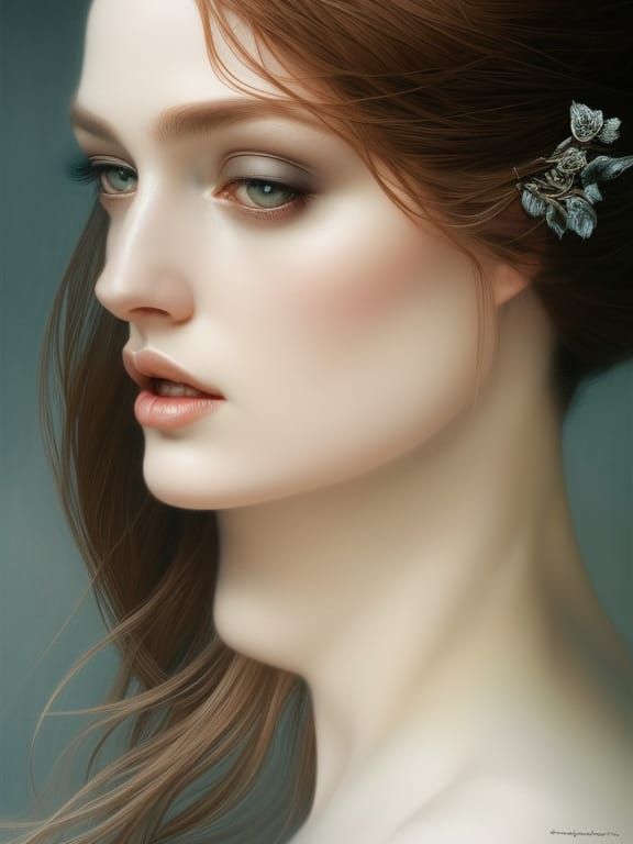 full- body detailed portrait of a young beautiful woman :: minimal ...