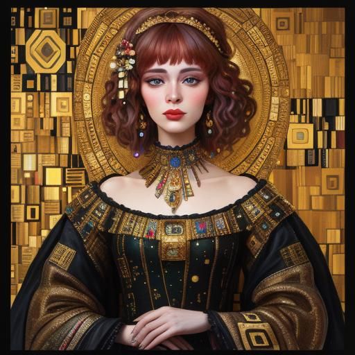 Material Girl living in a Material World (50 of 100) Gustav Klimt - AI ...