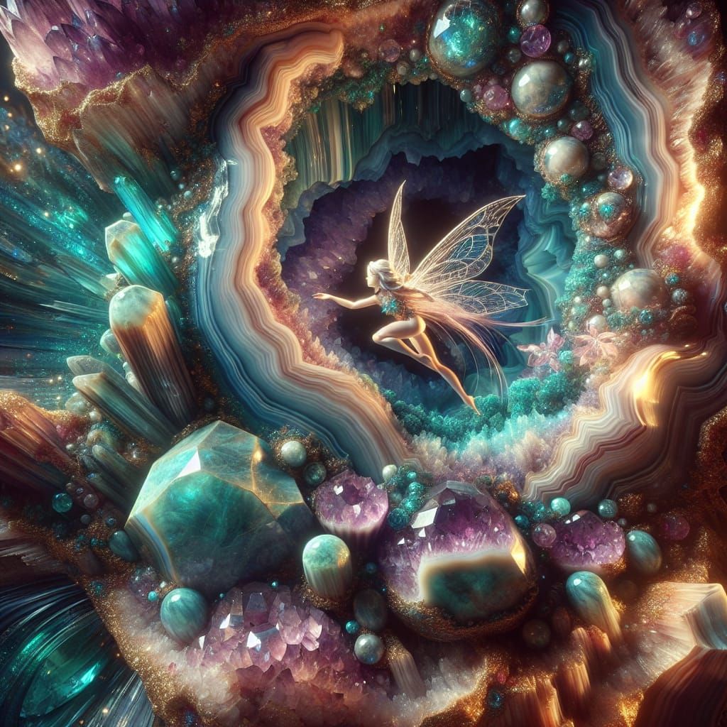 Magical Geode 🧚‍♀️ Fantasy - AI Generated Artwork - NightCafe Creator