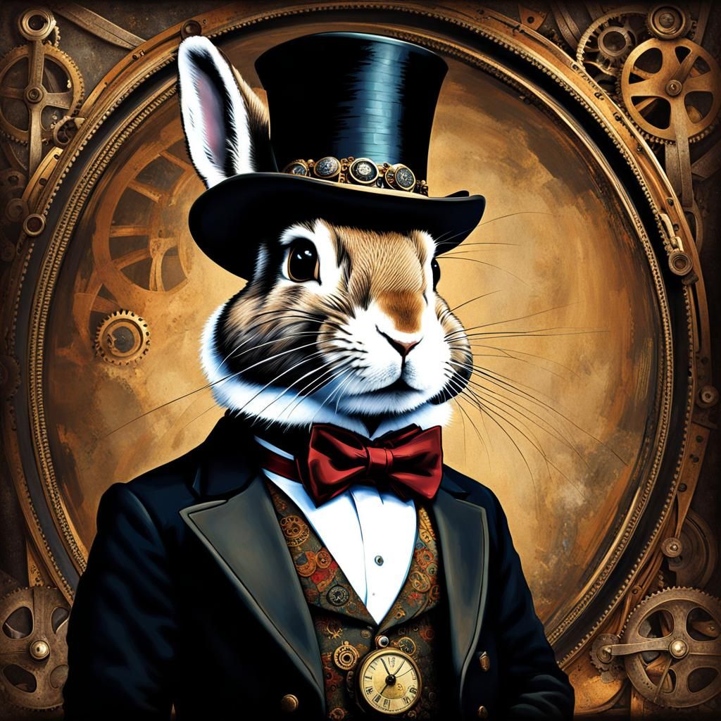 Steampunk Rabbit - AI Generated Artwork - NightCafe Creator