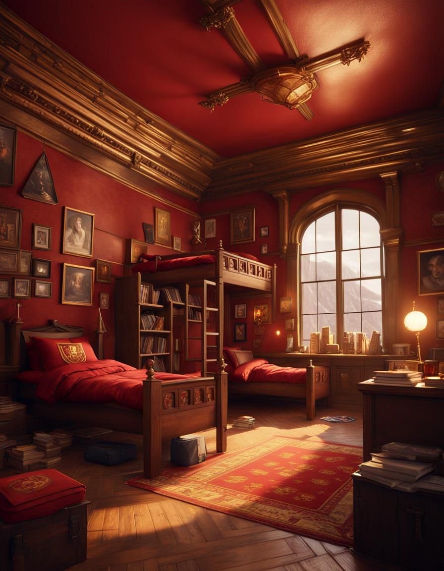 Gryffindor dorm - AI Generated Artwork - NightCafe Creator