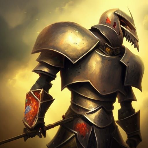 2d game character knight dark Hyperrealistic, splash art, concept art ...