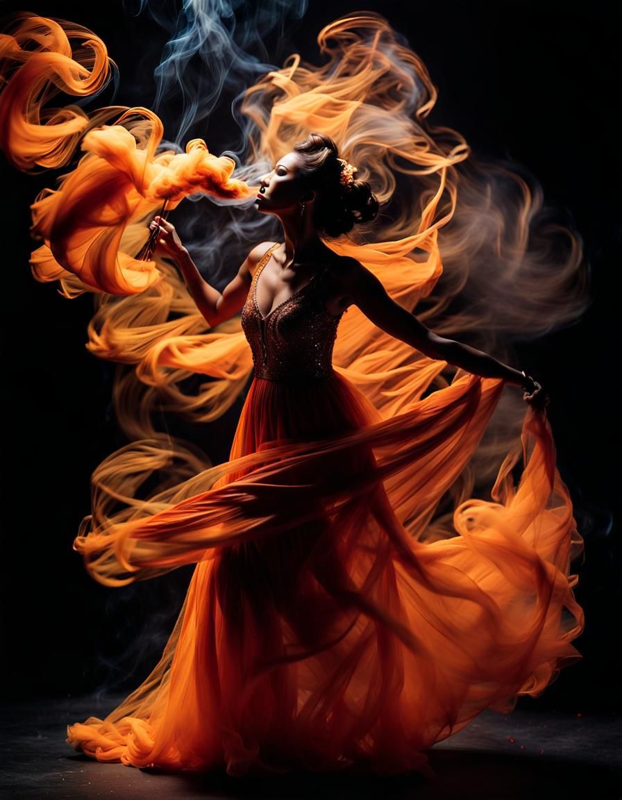Smoke Dancer 2 - AI Generated Artwork - NightCafe Creator