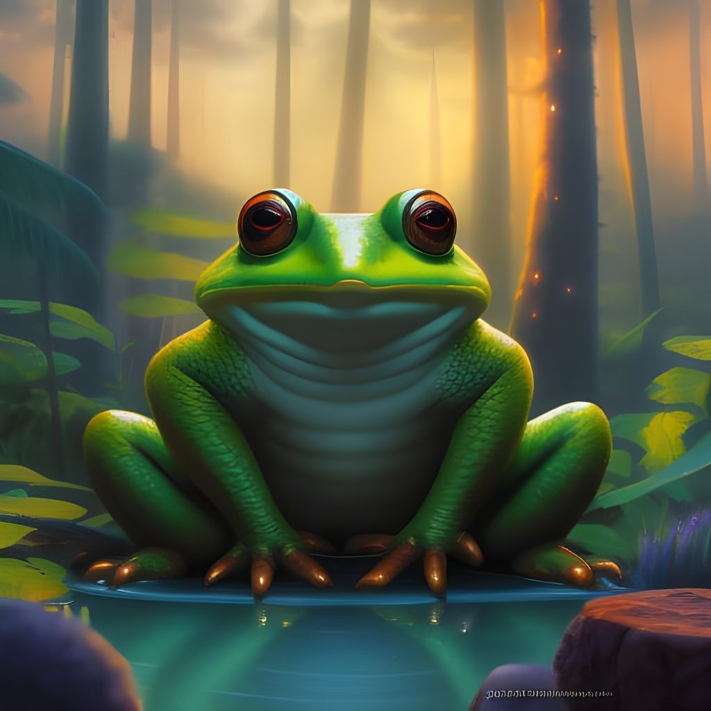 Green froggy #1 - AI Generated Artwork - NightCafe Creator