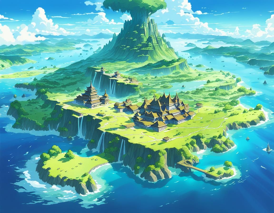 world map generator, fantasy, pencil drawing, Studio Ghibli, Anime Key ...