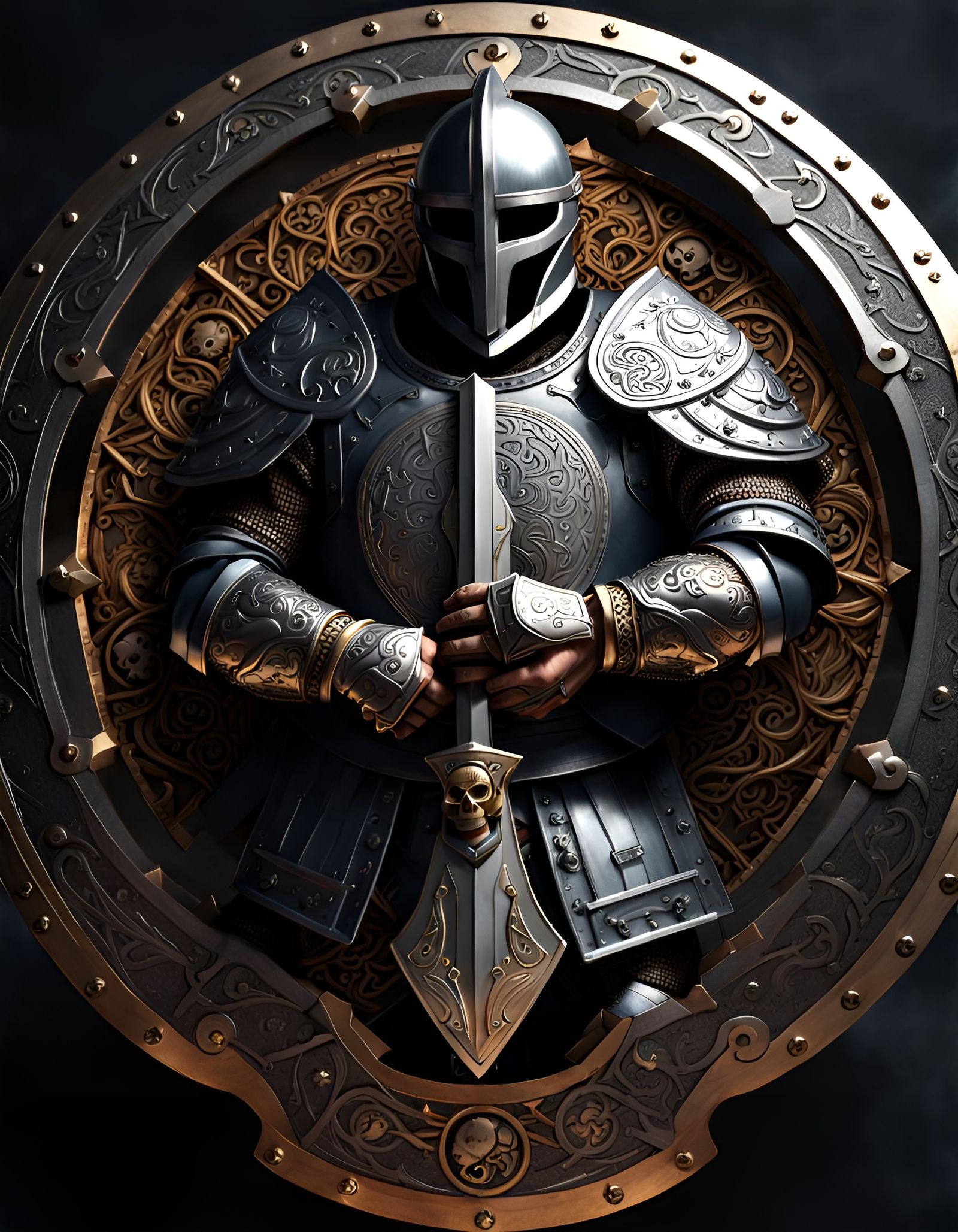 Ceremonial Knight Shield ... - AI Generated Artwork - NightCafe Creator