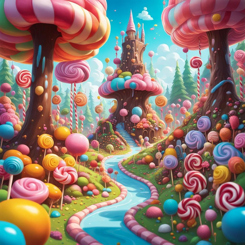 Candy forest and animals, real life candyland, candy and sweets and ...