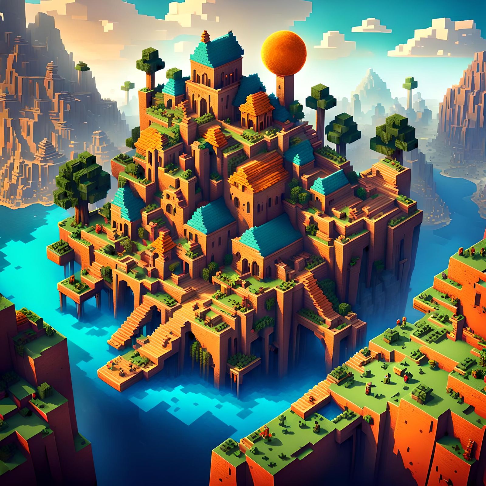 Minecraft universe - AI Generated Artwork - NightCafe Creator