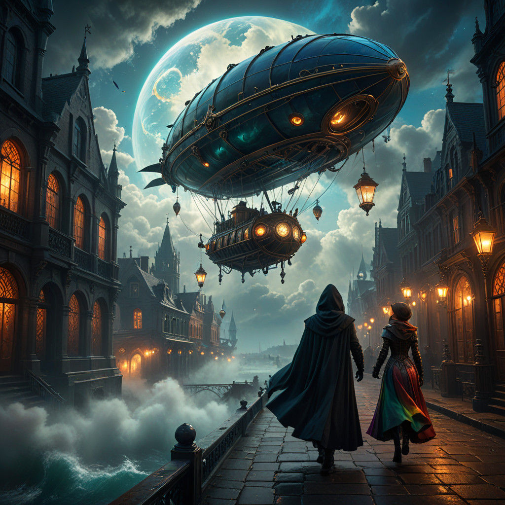 Technomagic world - Steampunk Thief Meets City Siren on Emba...