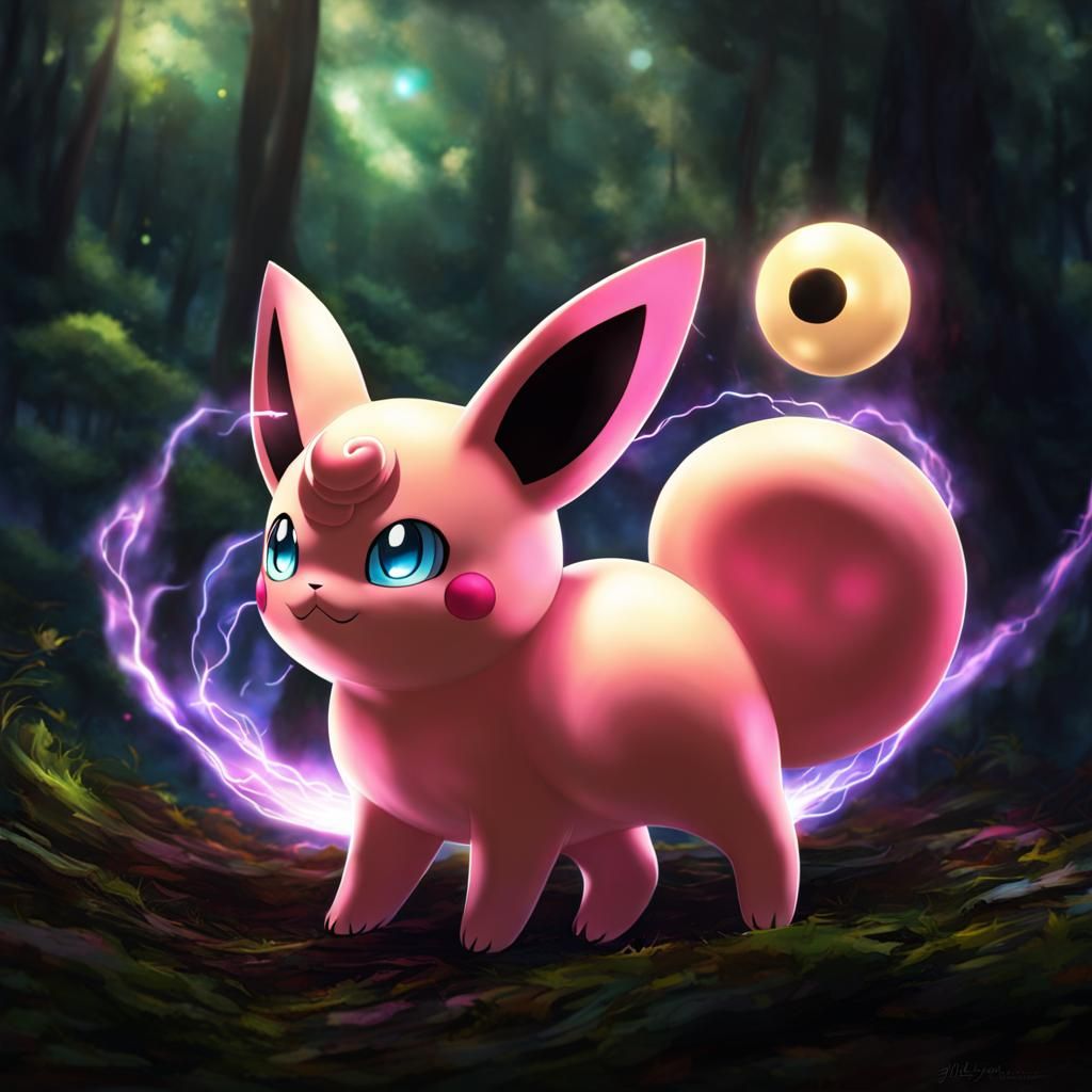 Pikapuff (Pikachu and Jigglypuff Cross) Pokemon - AI Generated Artwork ...