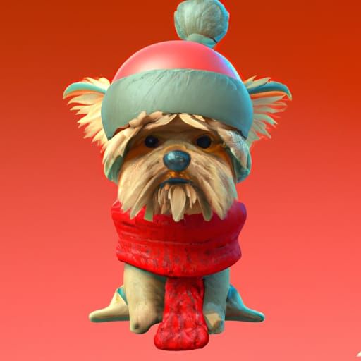 The Festive Yorkshire Terrier Puppy - AI Generated Artwork - NightCafe ...