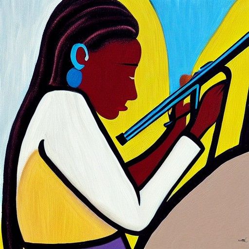 Modern Jazz as painted in the style of Kaaria Mucherera - AI Generated ...