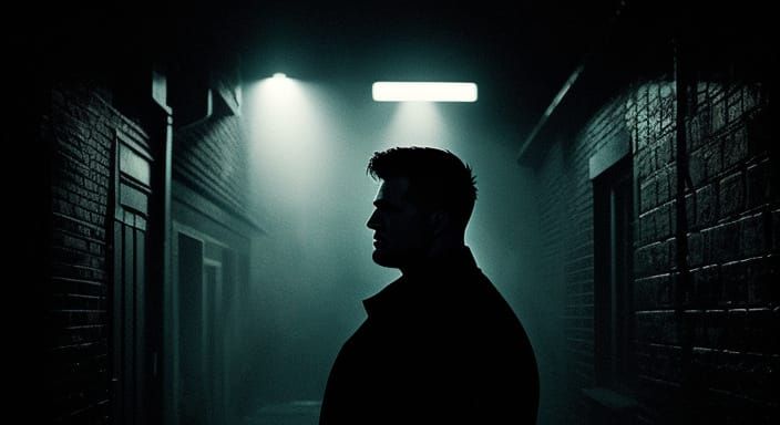 Gritty Back Alley Entrance in Cinematic Style - AI Art