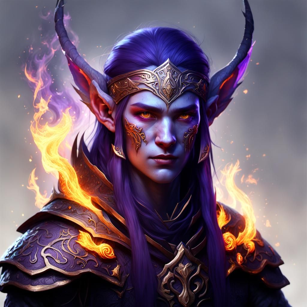 An earth elf with real ears on fire - AI Generated Artwork - NightCafe ...