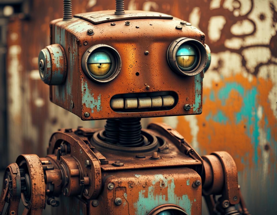Portrait of a Tired Robot - AI Generated Artwork - NightCafe Creator