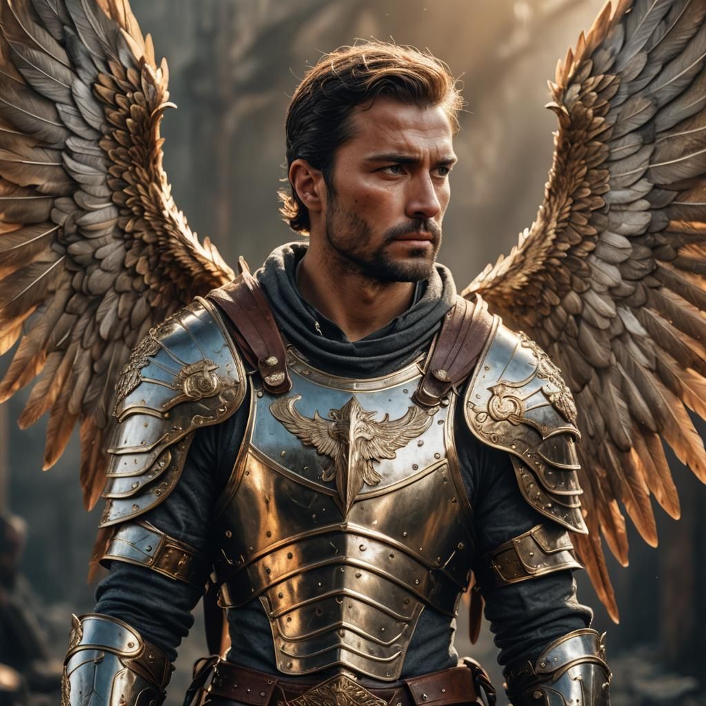 Michael the Archangel - Strong Warrior Angel in High Contra...