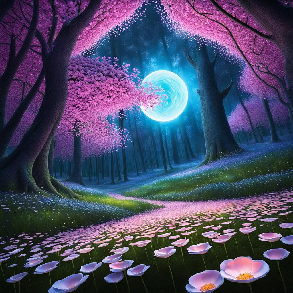 Moon Bowing down to Beauty - AI Generated Artwork - NightCafe Creator