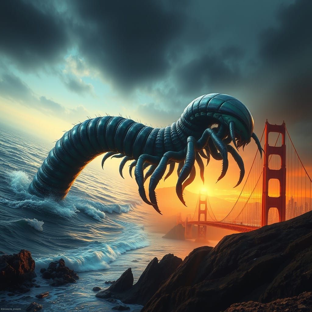 Ethereal, Cyberpunk-Inspired Centipede Devastates ... - AI Art