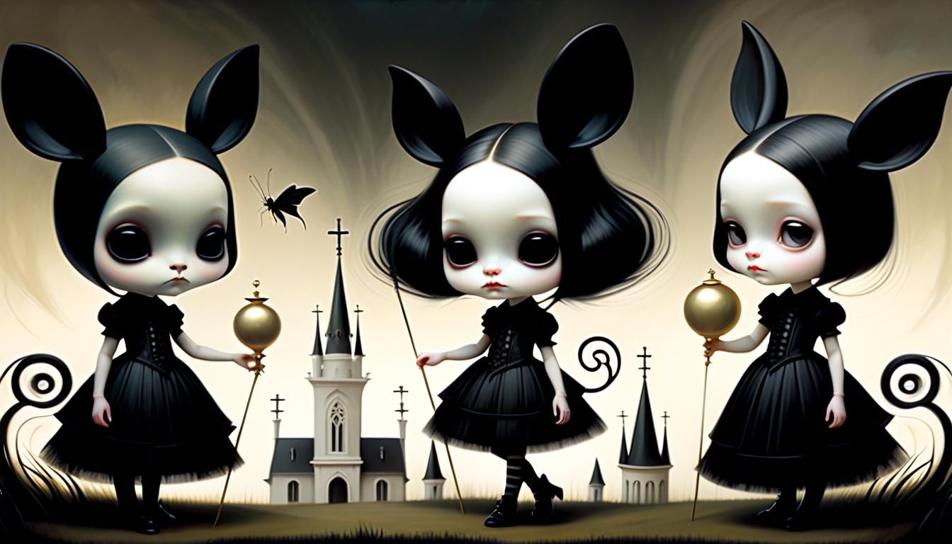 LITTLE GOTHLINGS ACADAMY - AI Generated Artwork - NightCafe Creator