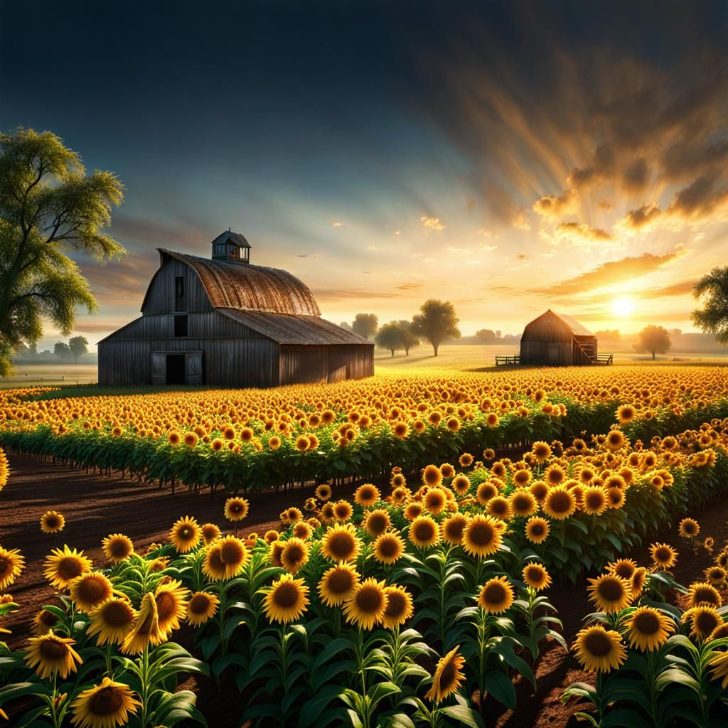 Idyllic farm life I - AI Generated Artwork - NightCafe Creator