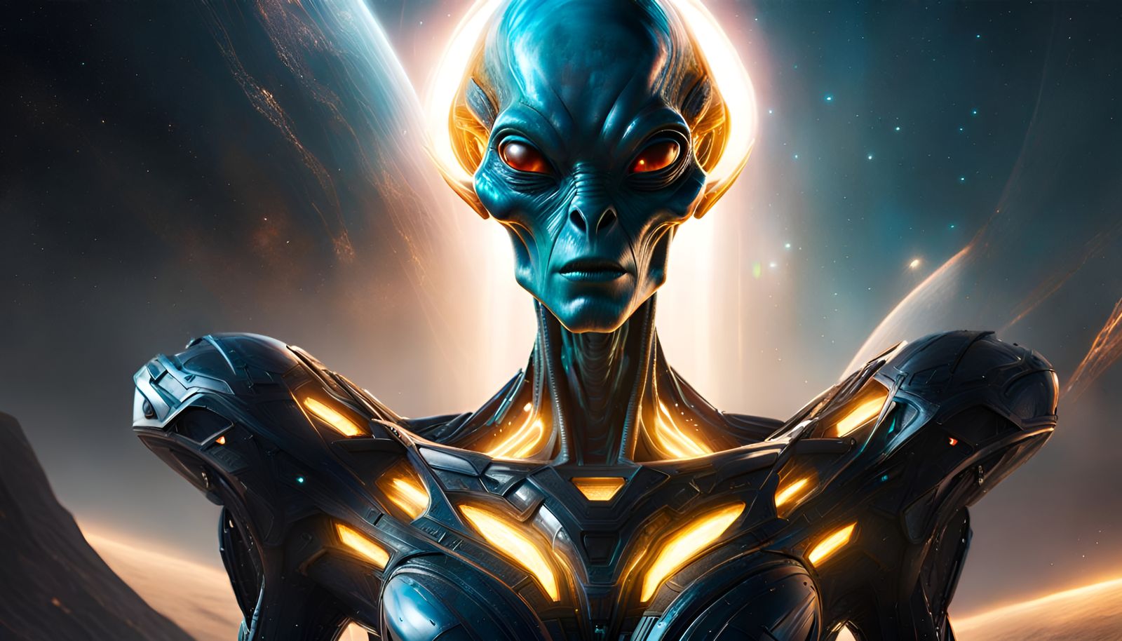 Scrutinizing Alien - AI Generated Artwork - NightCafe Creator