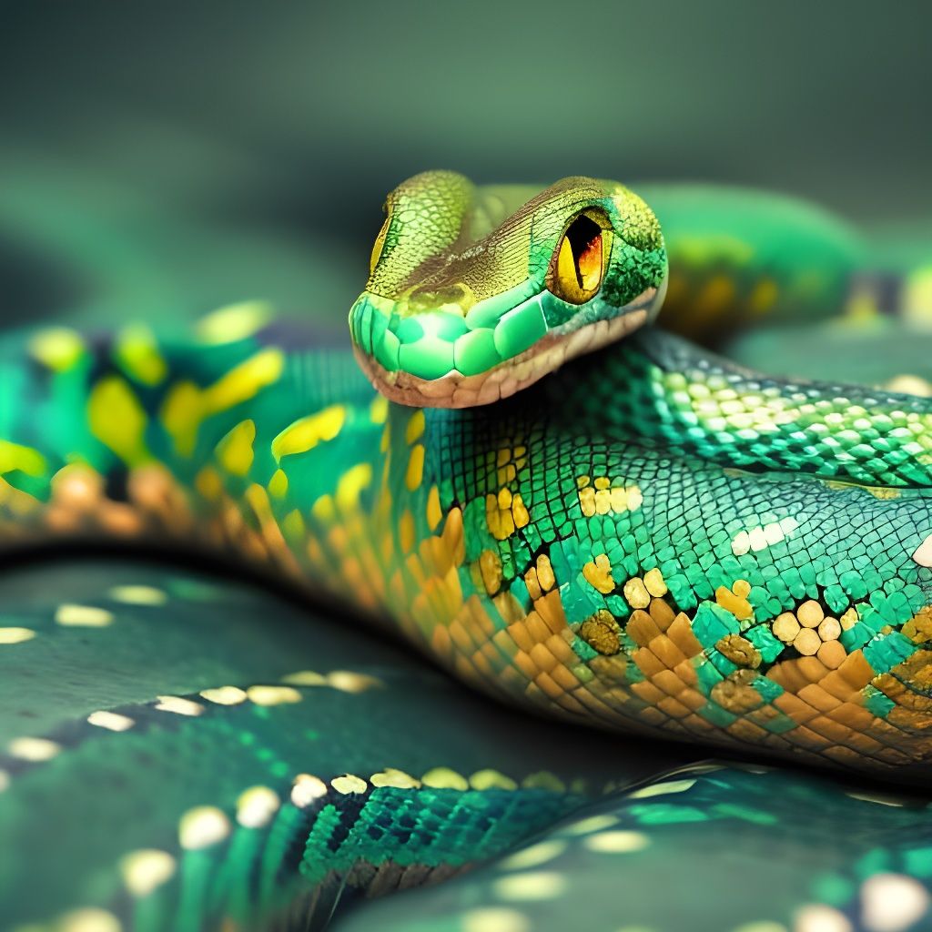 Emerald Python - AI Generated Artwork - NightCafe Creator