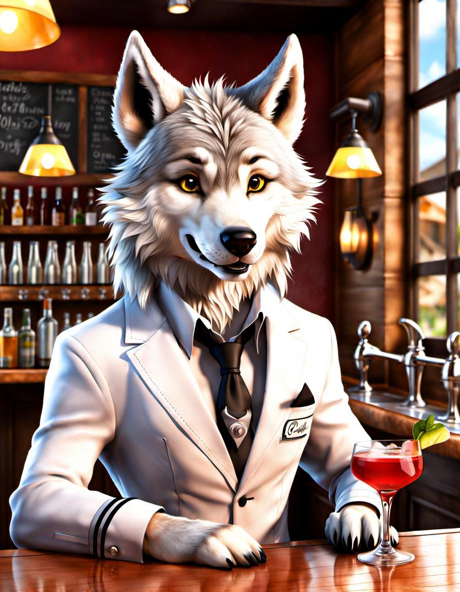 wolf sommelier - AI Generated Artwork - NightCafe Creator