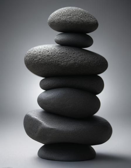balancing Zen rocks formation, - AI Generated Artwork - NightCafe Creator