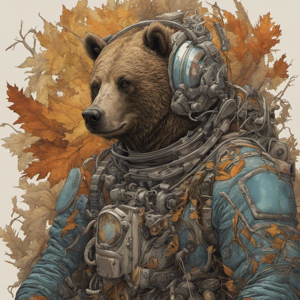 Space Bear - Buck - AI Generated Artwork - NightCafe Creator