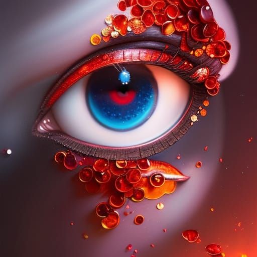 Ruby Eye - AI Generated Artwork - NightCafe Creator