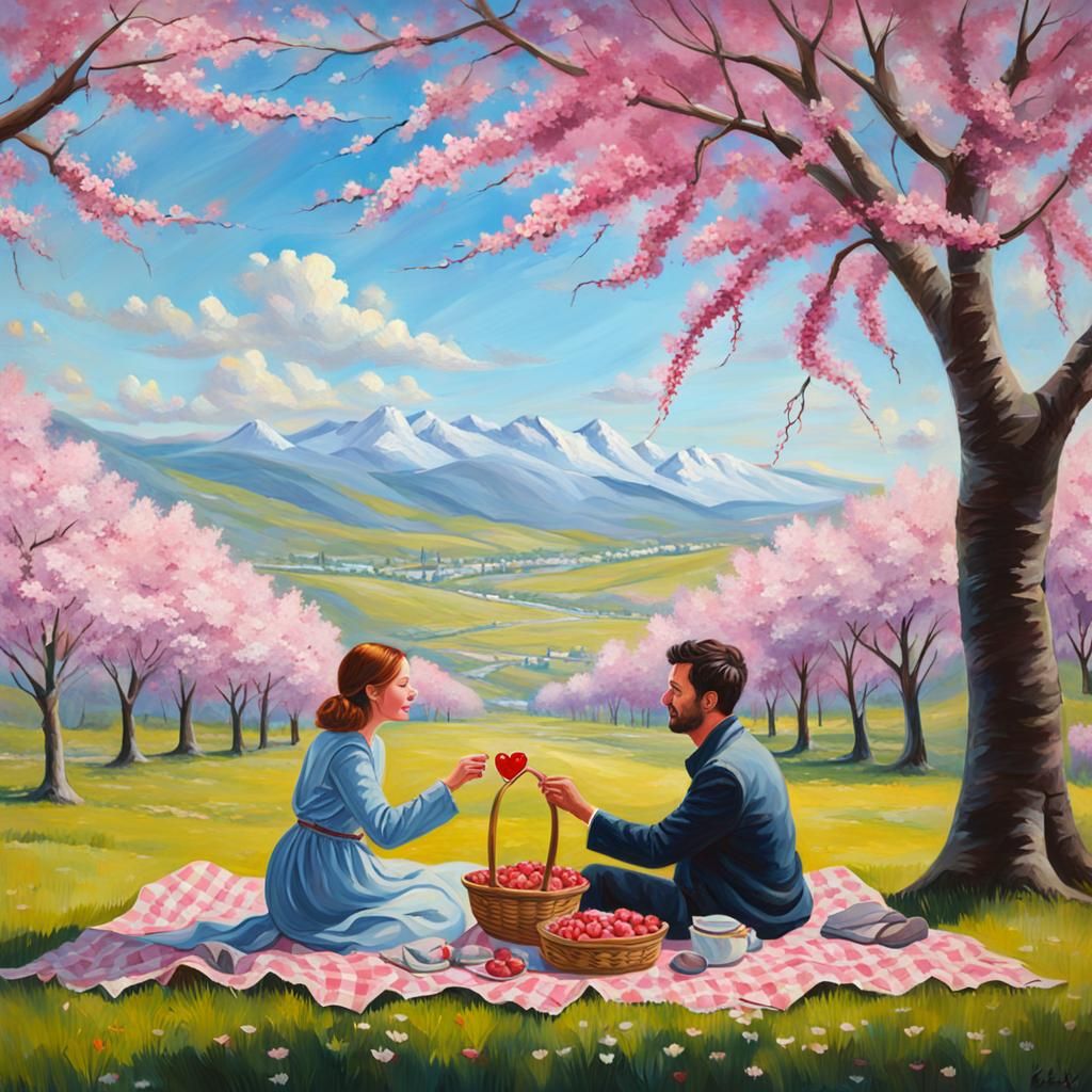 Couple picknick - AI Generated Artwork - NightCafe Creator