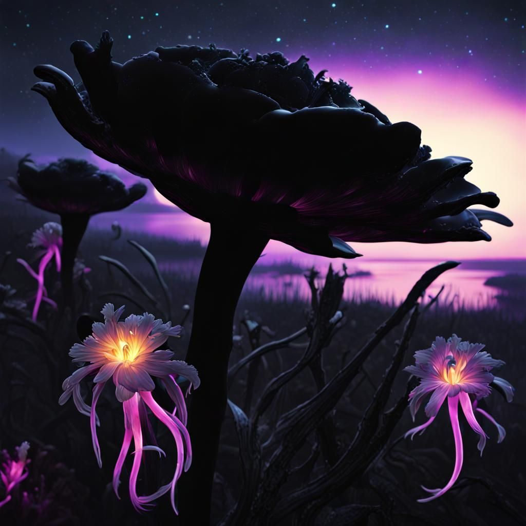 the blooming of epic flowers - AI Generated Artwork - NightCafe Creator
